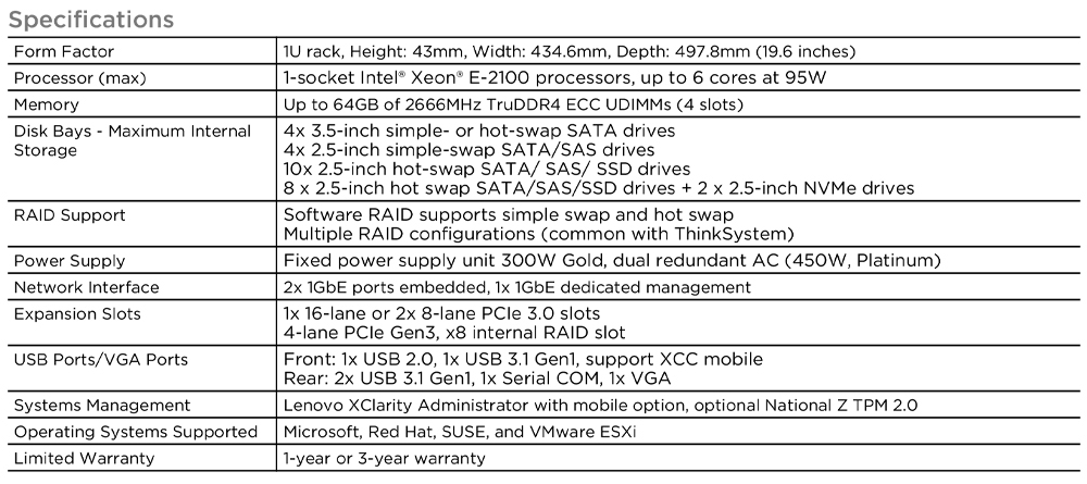Lenovo Rack Servers - IBC